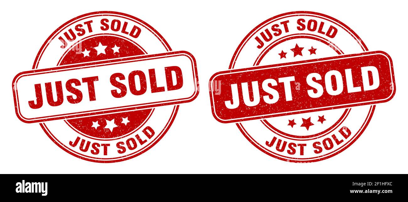 just sold stamp. just sold sign. round grunge label Stock Vector Image ...