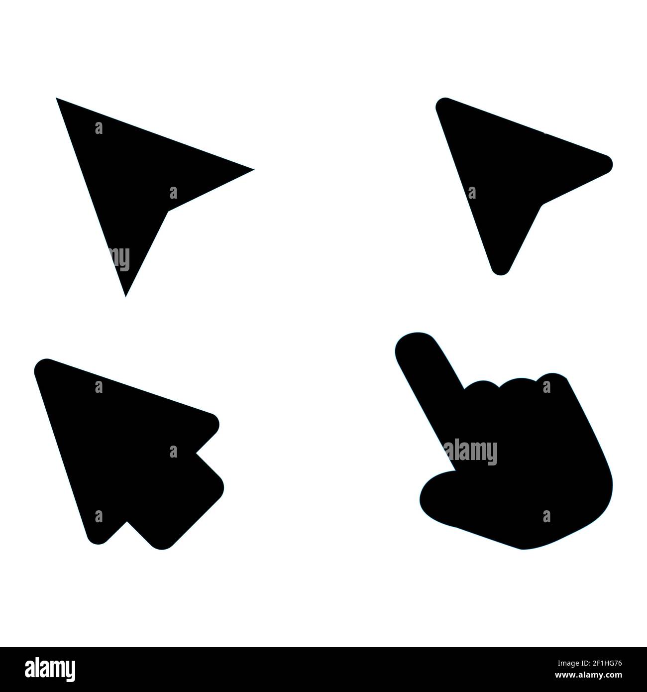 arrows click icon on white background. mouse click cursor sign. flat ...