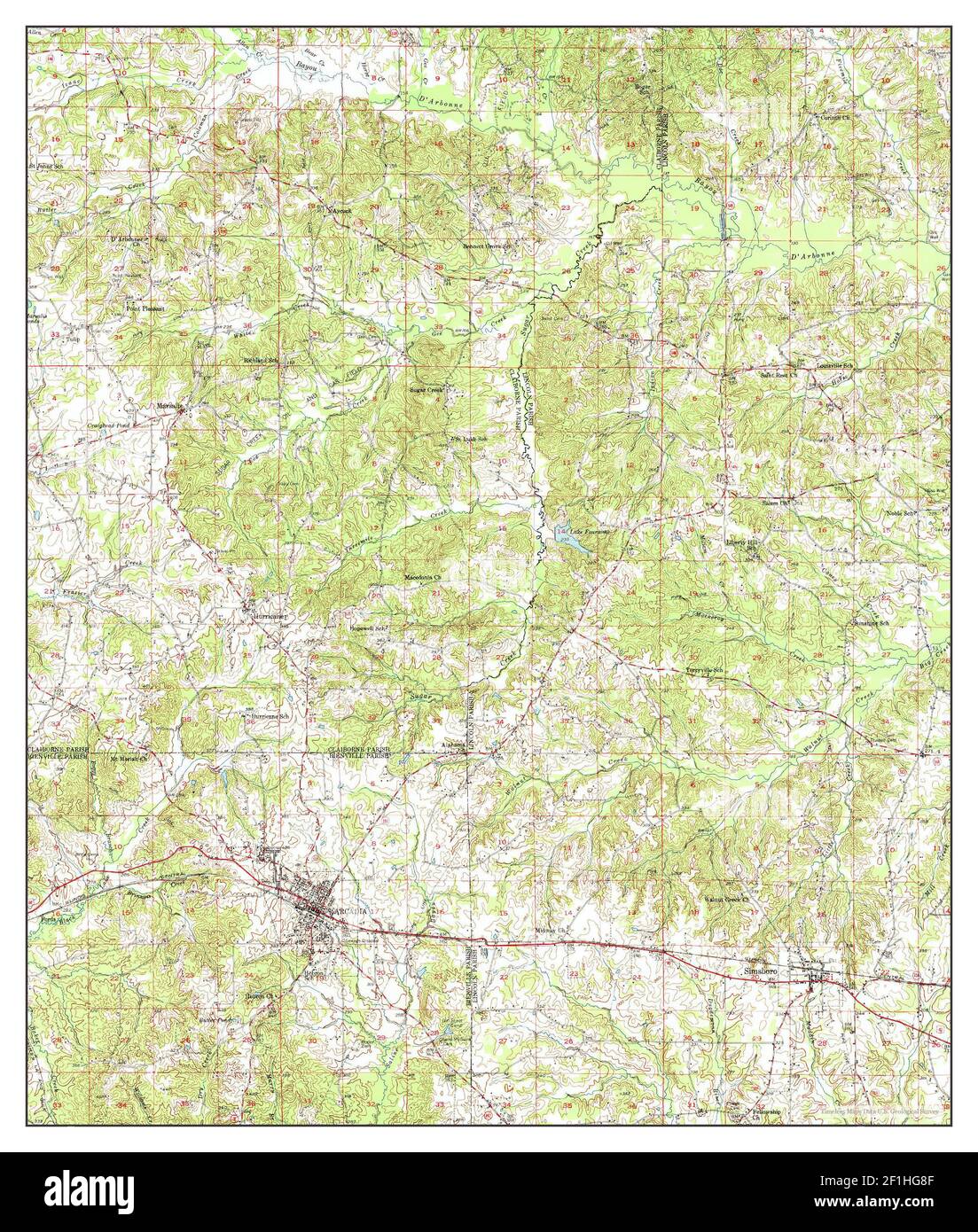 Arcadia louisiana map hi-res stock photography and images - Alamy