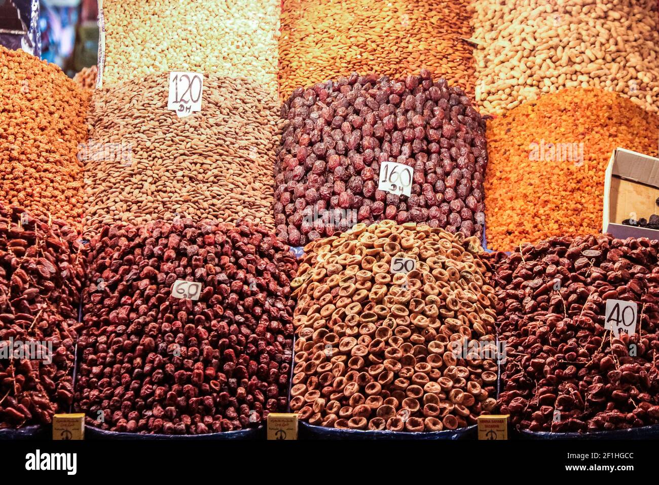 Dry fruits food stall Stock Photo - Alamy
