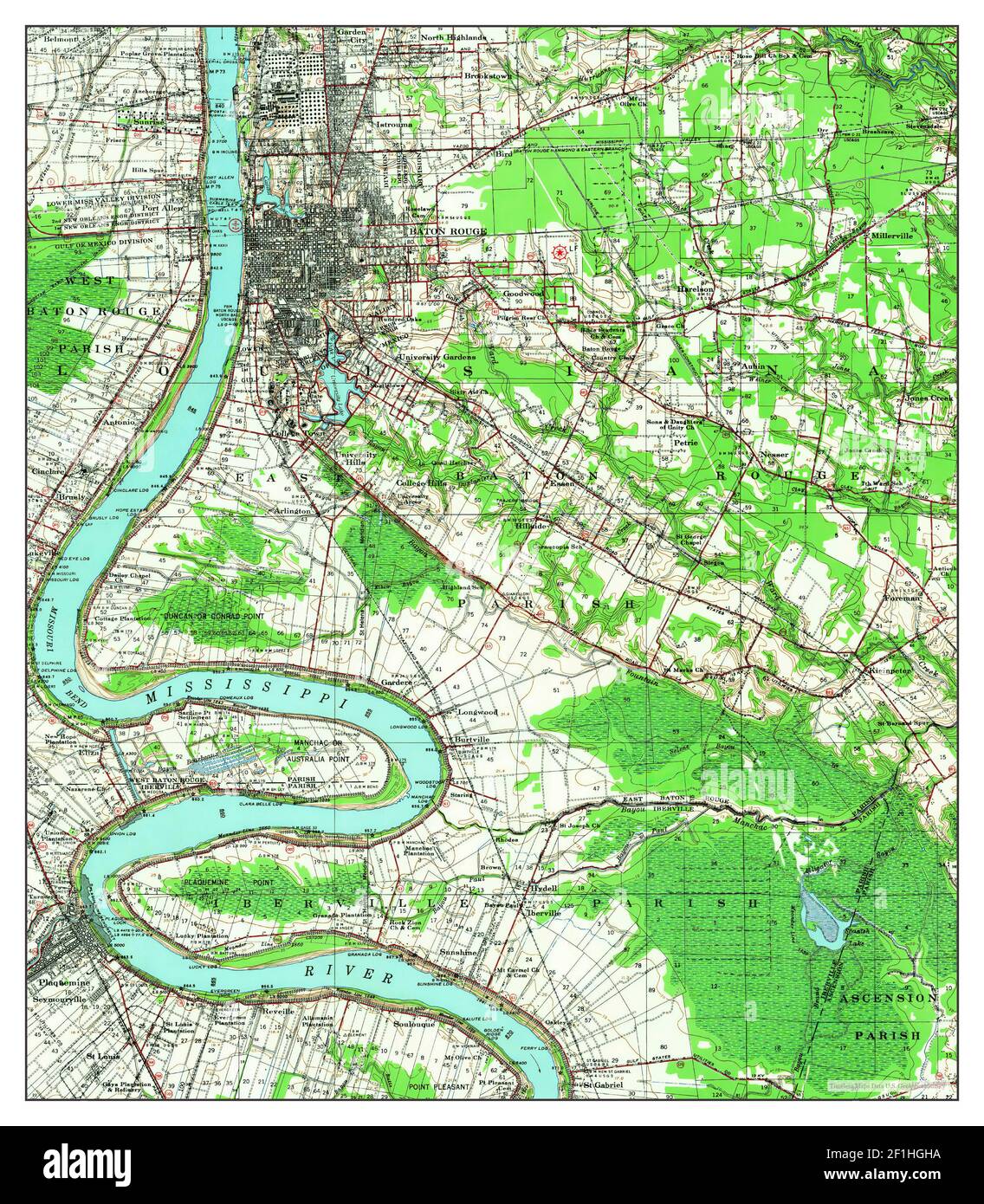 Map Of Baton Rouge Louisiana High Resolution Stock Photography and ...