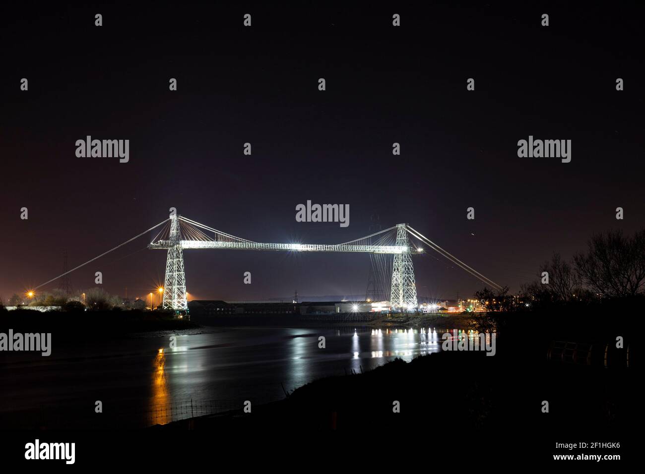 Transporter bridge at night hi-res stock photography and images - Alamy
