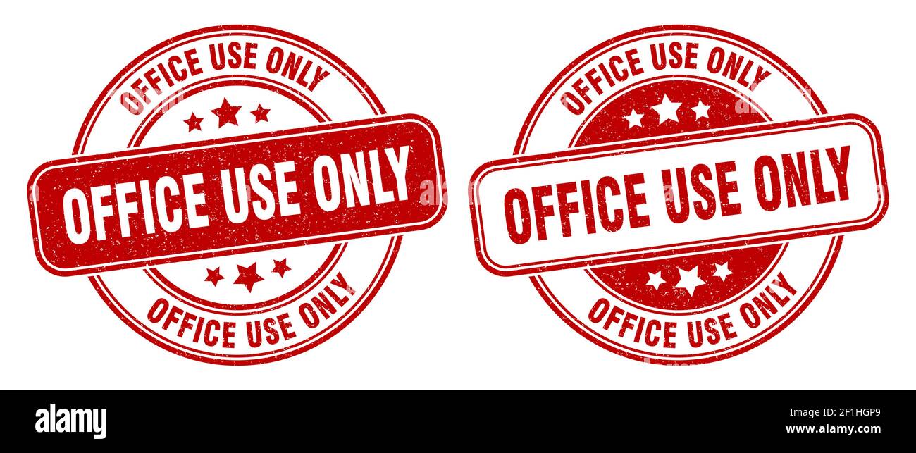 office use only stamp. office use only sign. round grunge label Stock ...