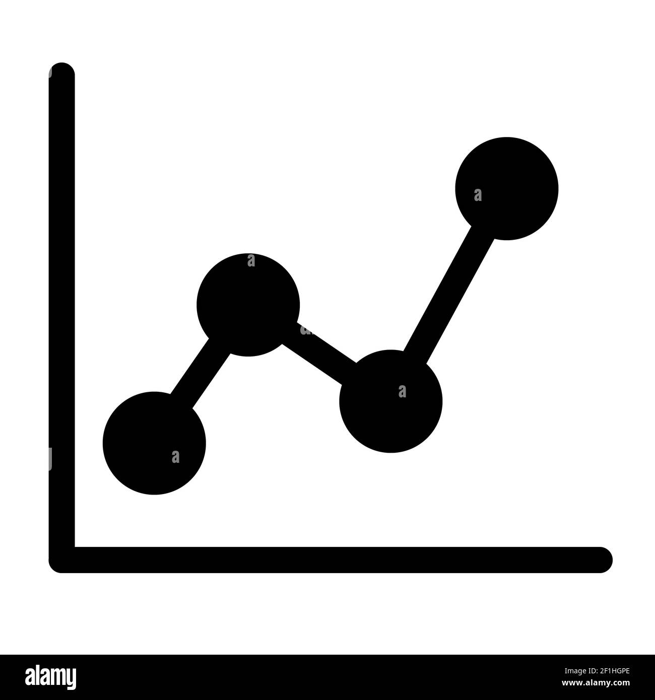 diagram graphs icon on white background. graphs sign. scatter chart ...