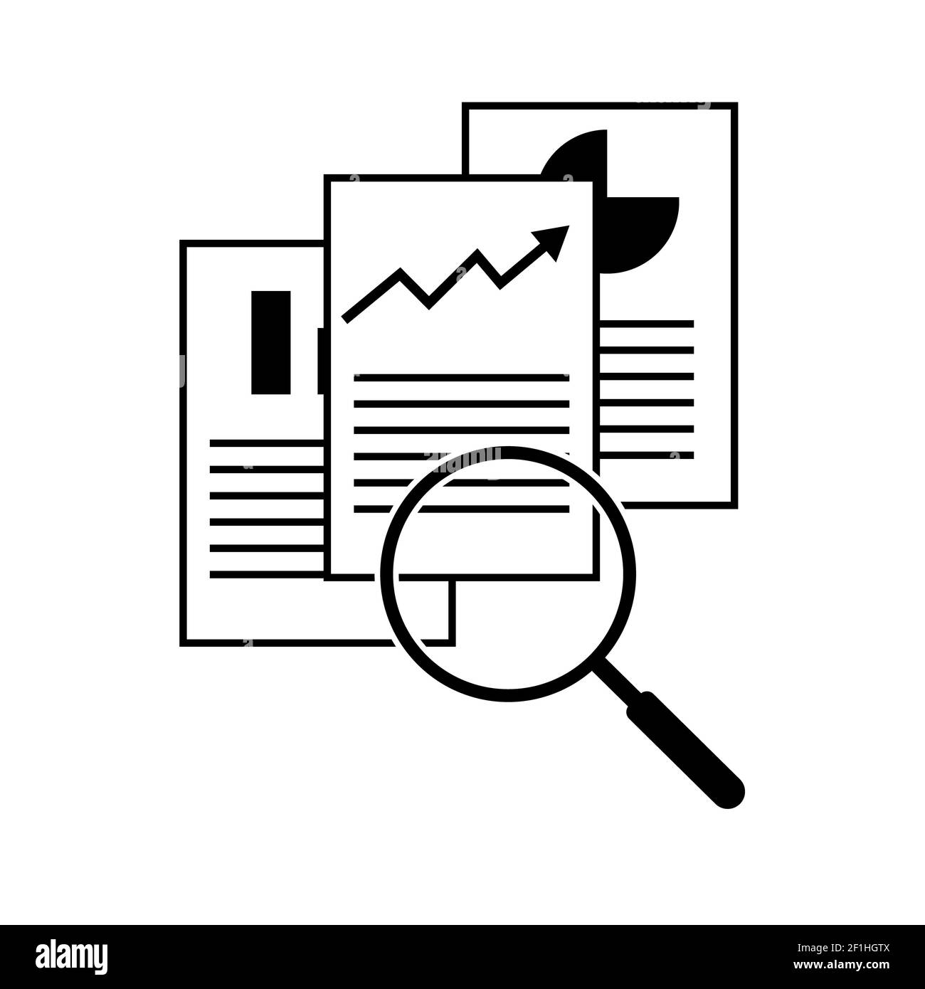 document inspection icon on white background. flat style. audit ...
