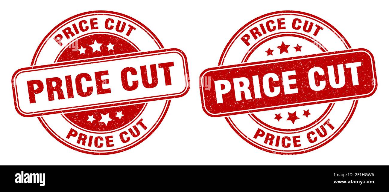 price cut stamp. price cut sign. round grunge label Stock Vector Image ...
