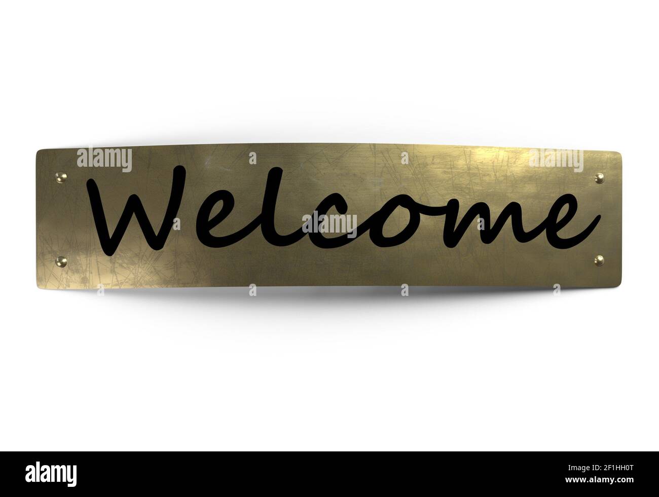 Yellow welcome sign hi-res stock photography and images - Alamy