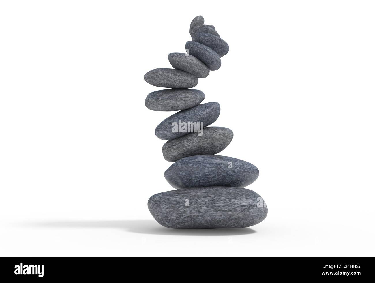 Broken balancie falling stones set 3d illustration Stock Photo - Alamy