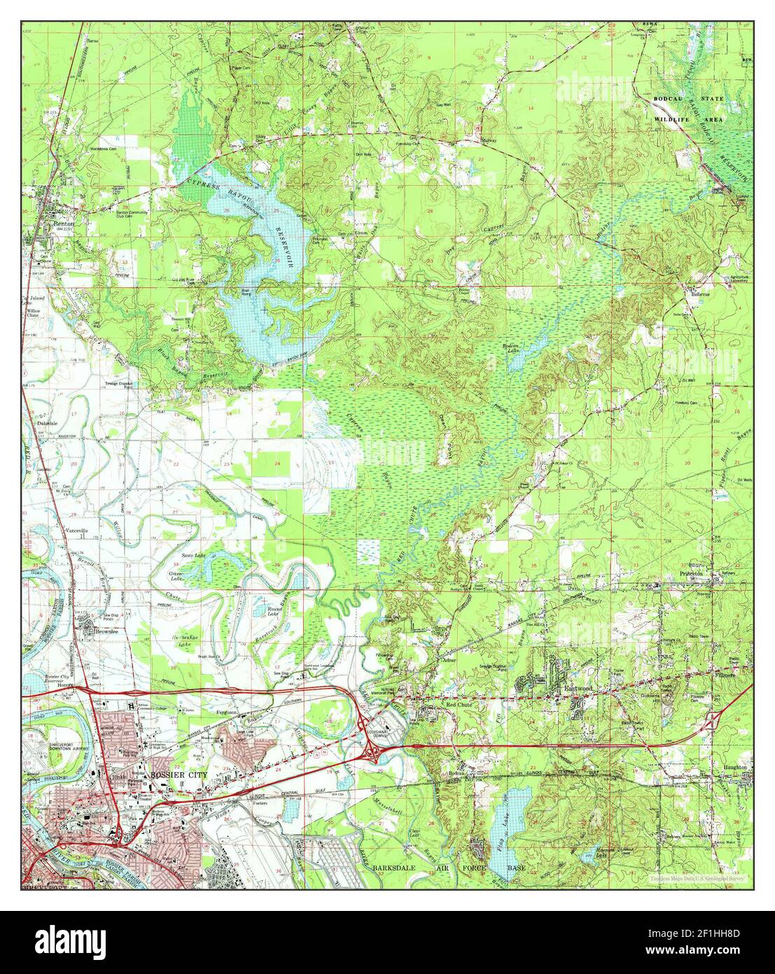 Bossier county map hi-res stock photography and images - Alamy