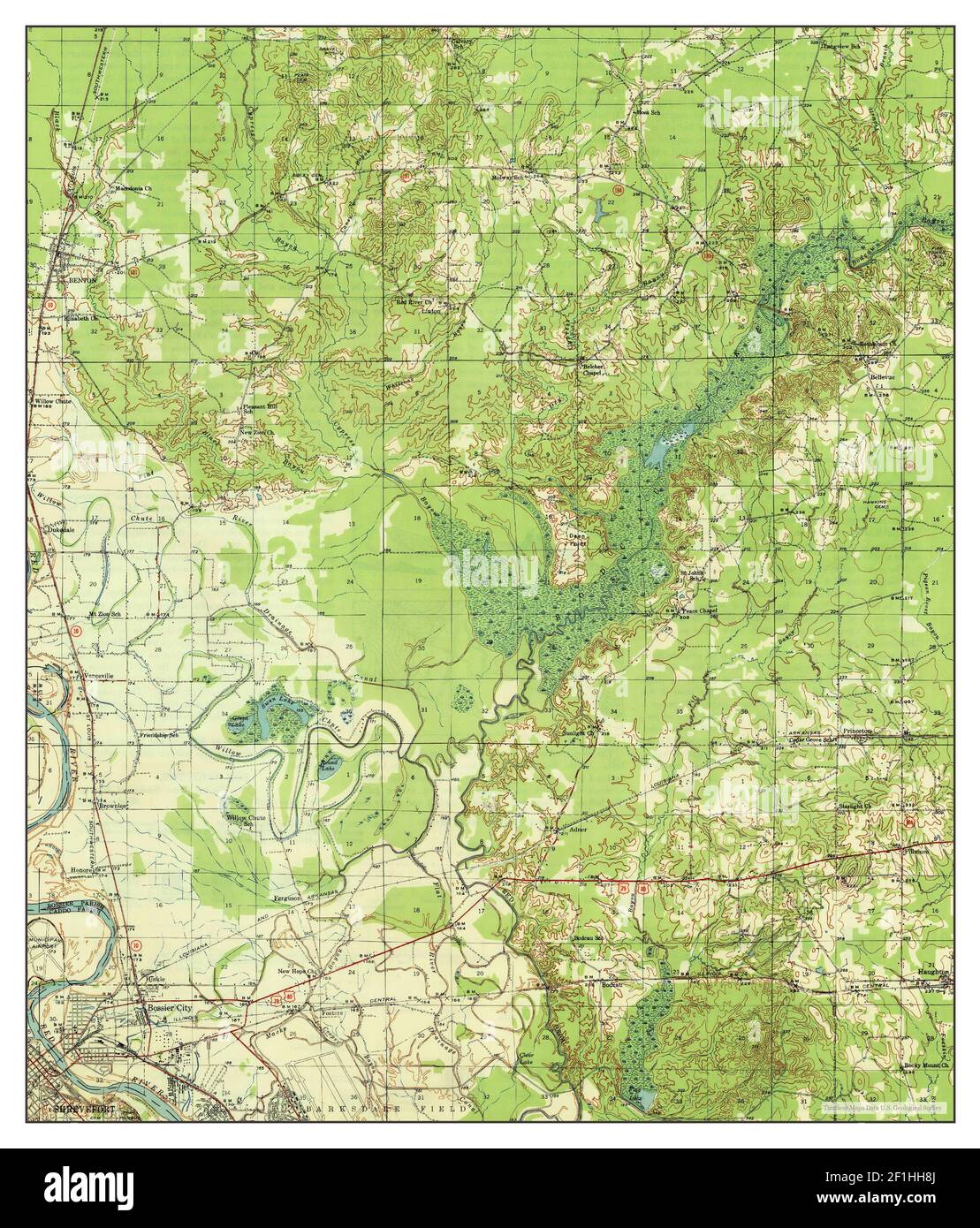 Map of bossier city hi-res stock photography and images - Alamy