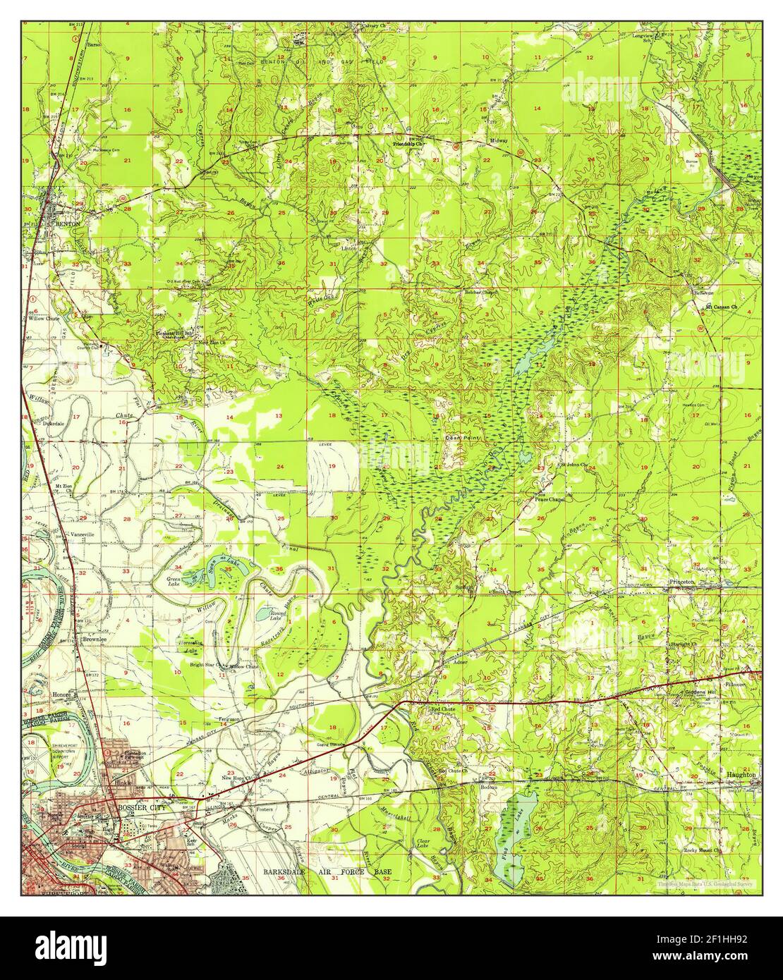 Bossier county map hi-res stock photography and images - Alamy