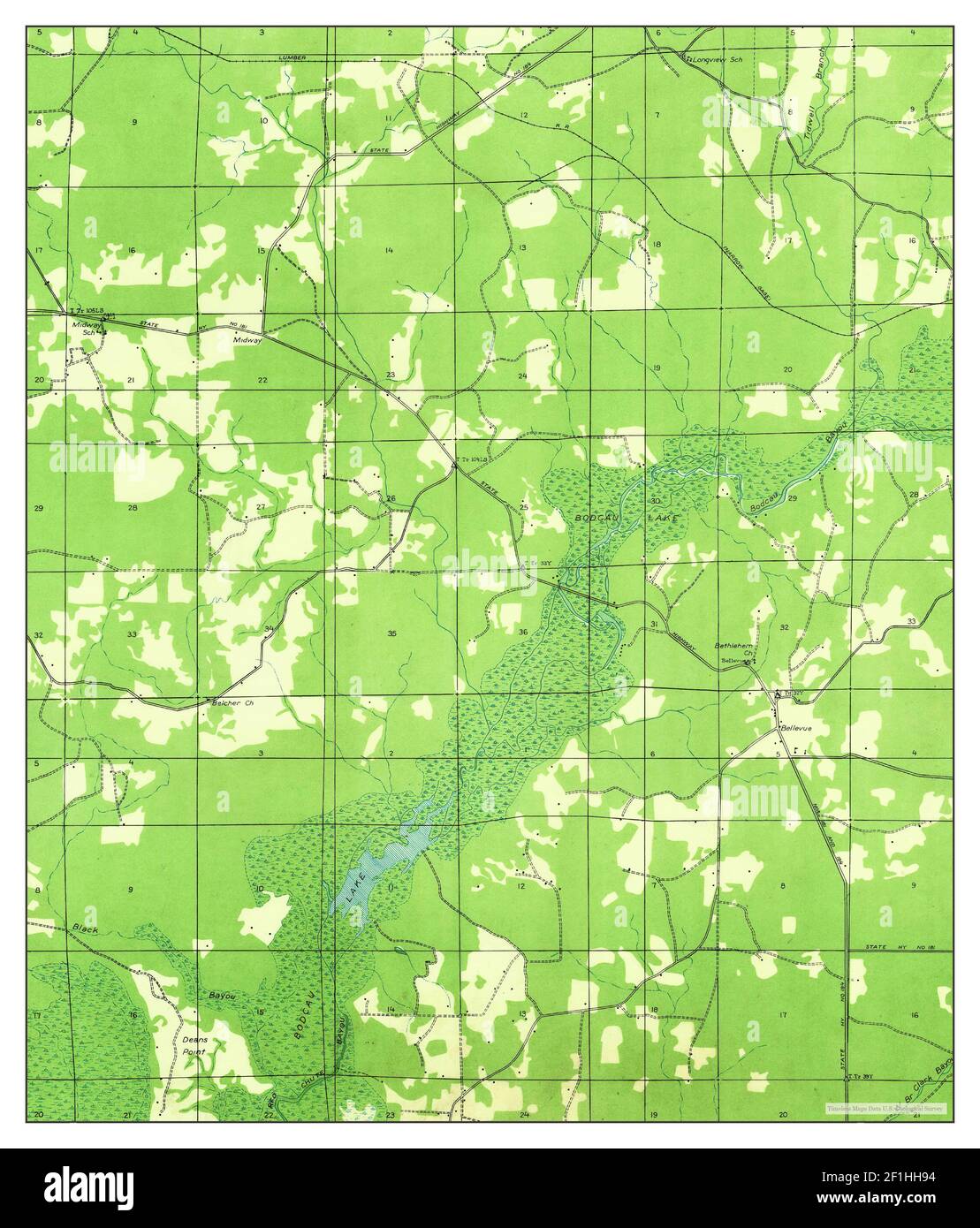 Bossier county map hi-res stock photography and images - Alamy