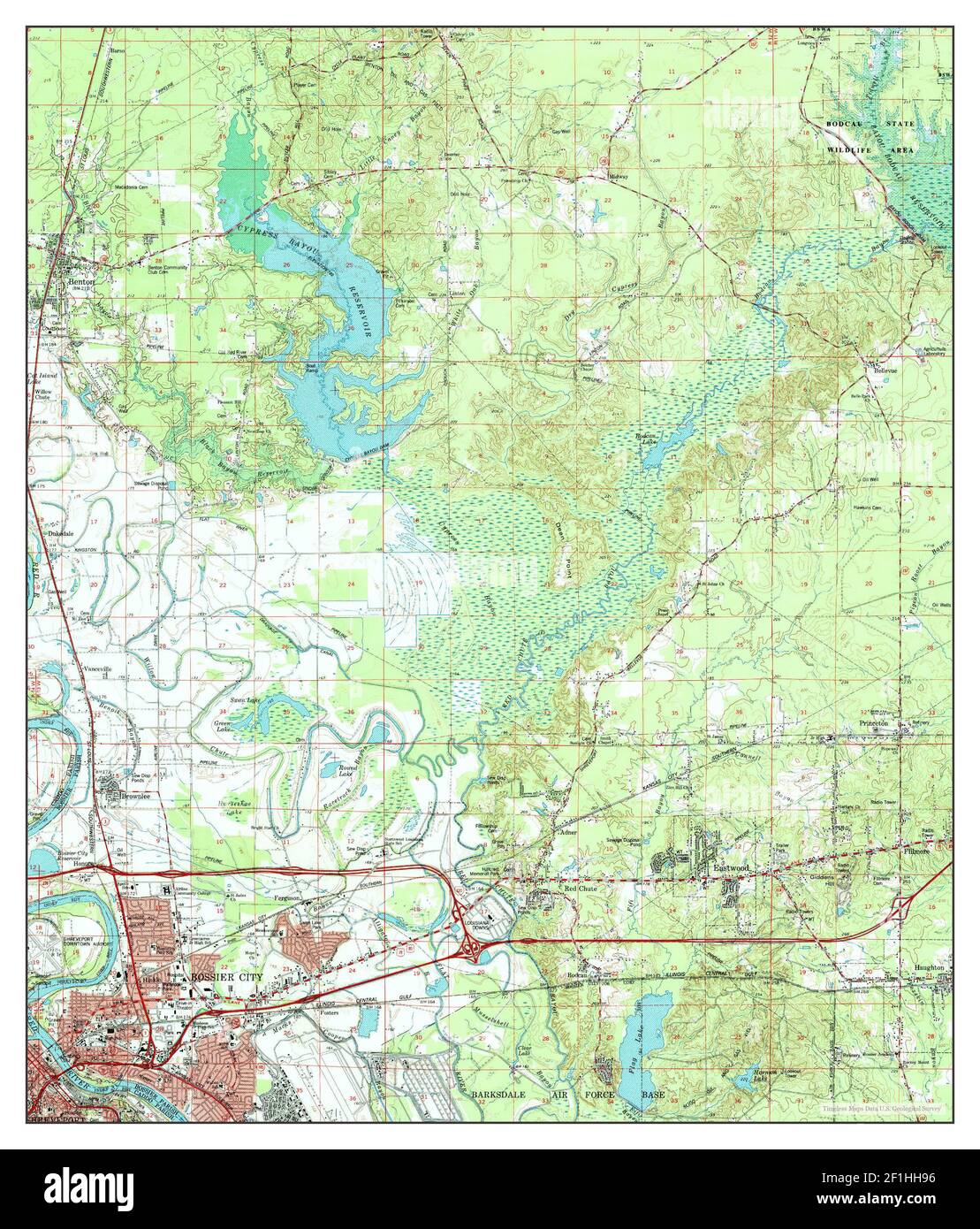 Bossier county map hi-res stock photography and images - Alamy