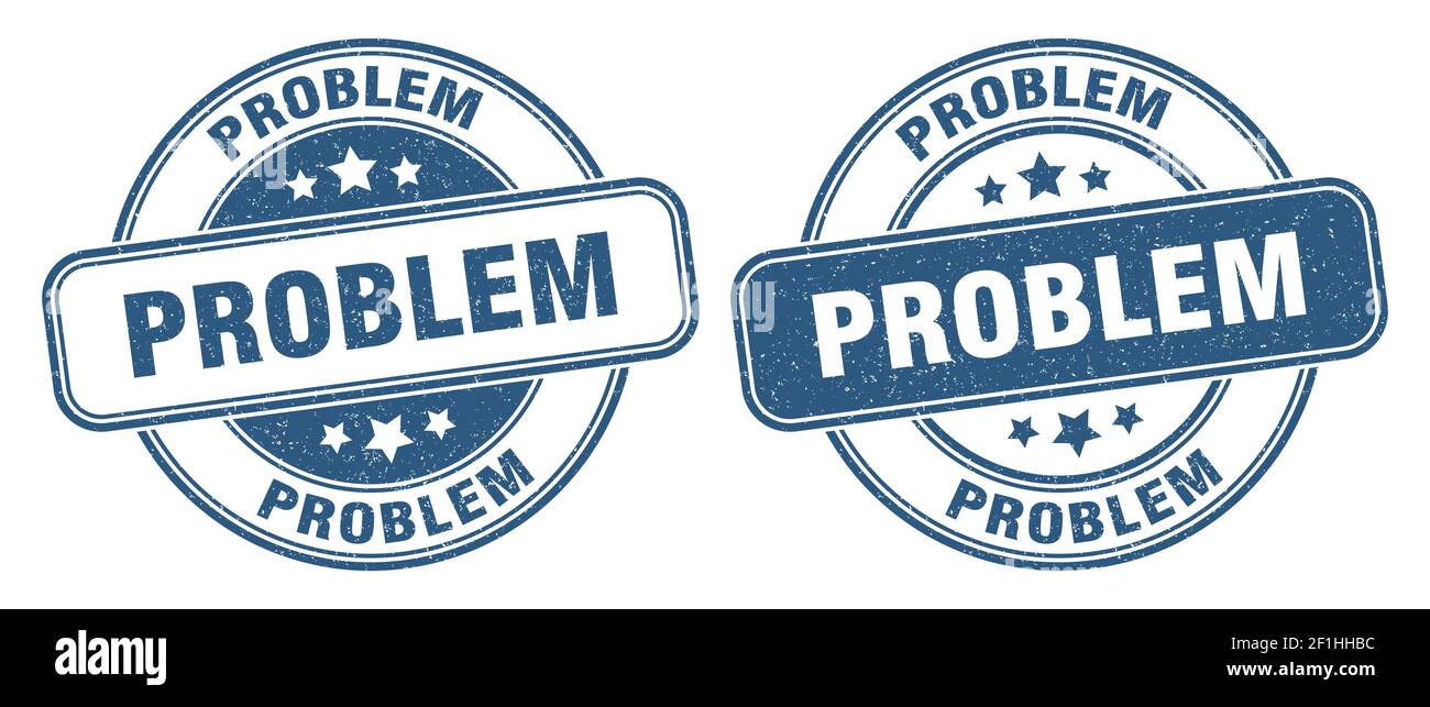 problem stamp. problem sign. round grunge label Stock Vector Image ...