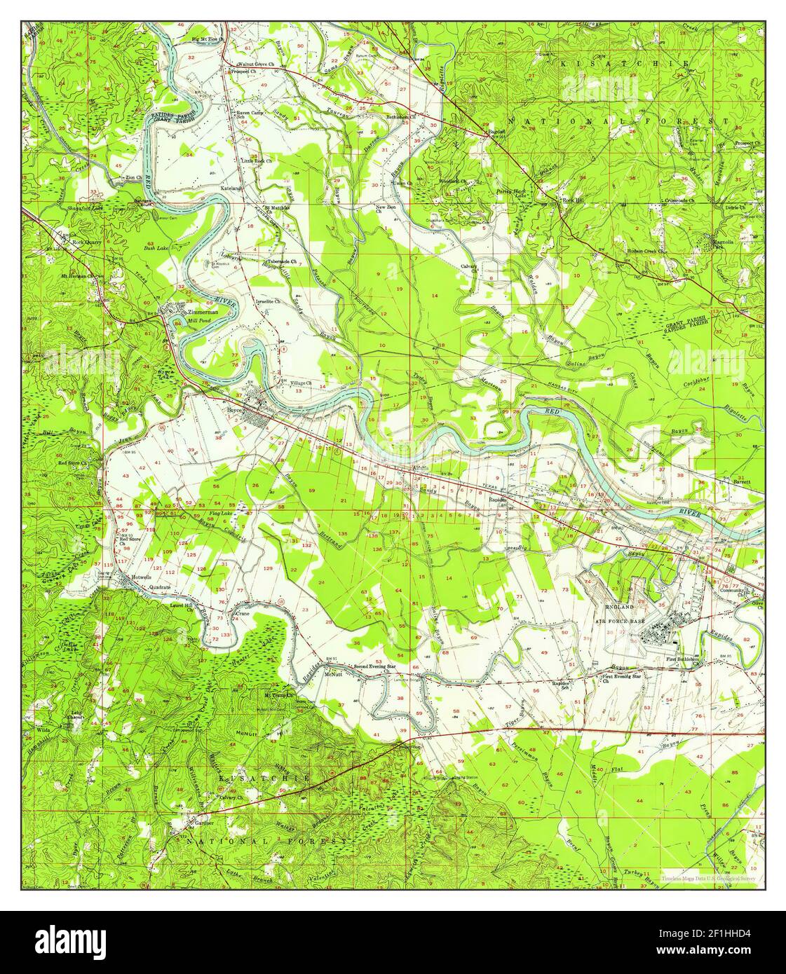 Boyce, Louisiana, map 1956, 1:62500, United States of America by ...