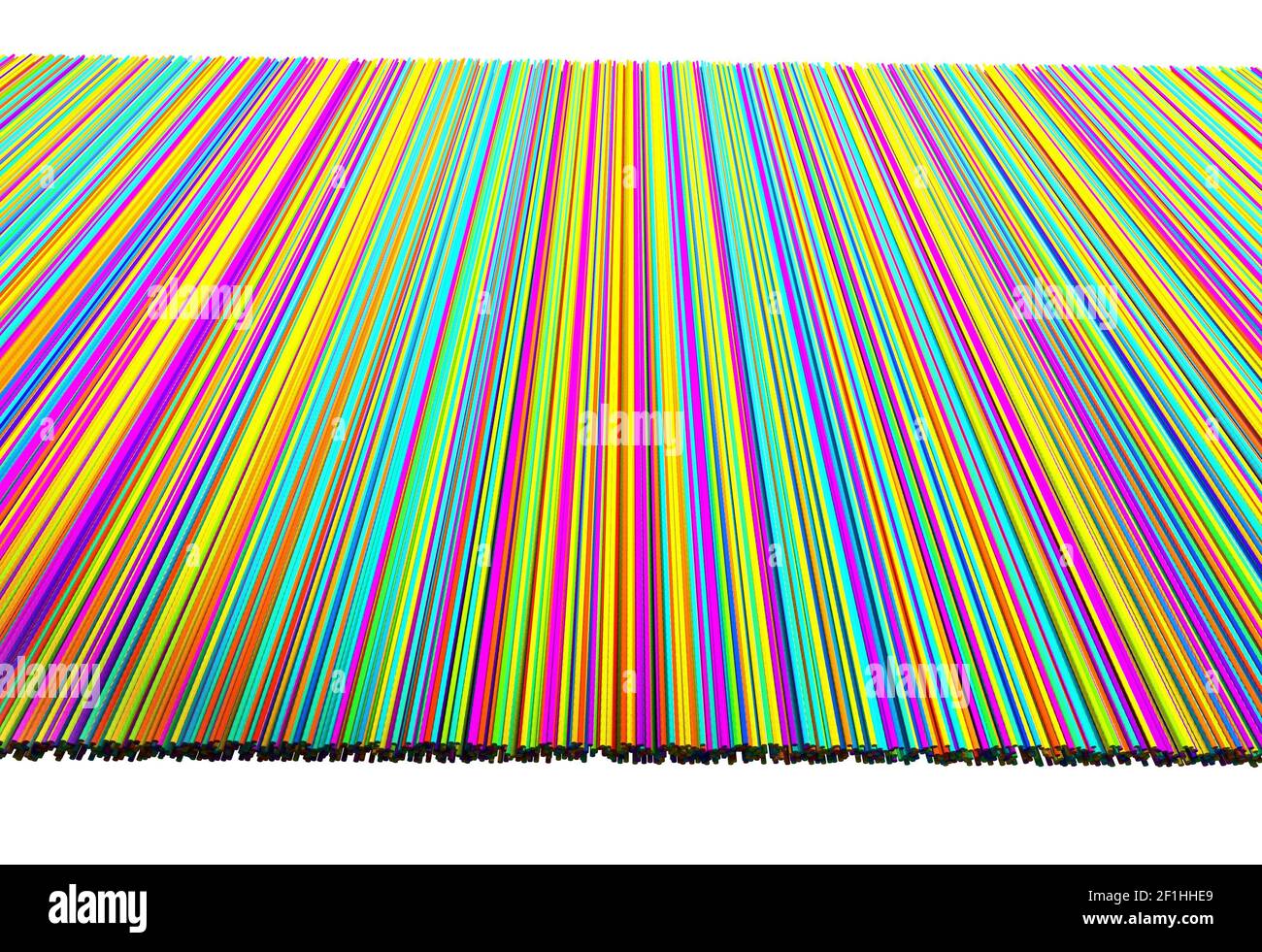 Colorful of line threads curtain, 3d illustration Stock Photo - Alamy