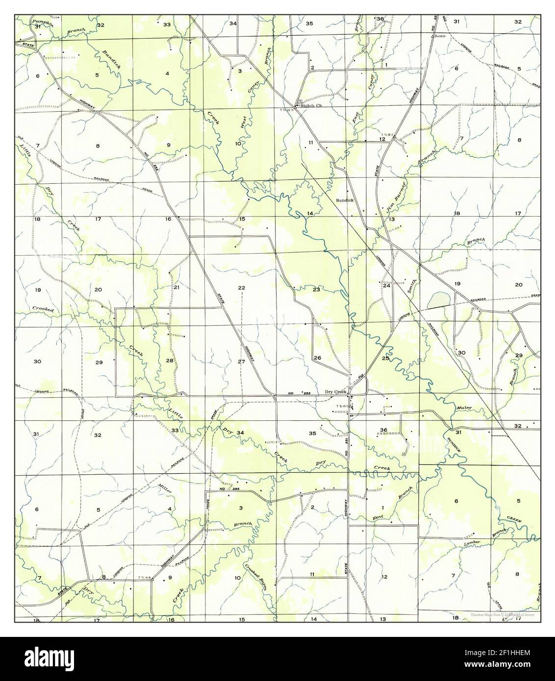 Bundick, Louisiana, map 1947, 1:31680, United States of America by ...