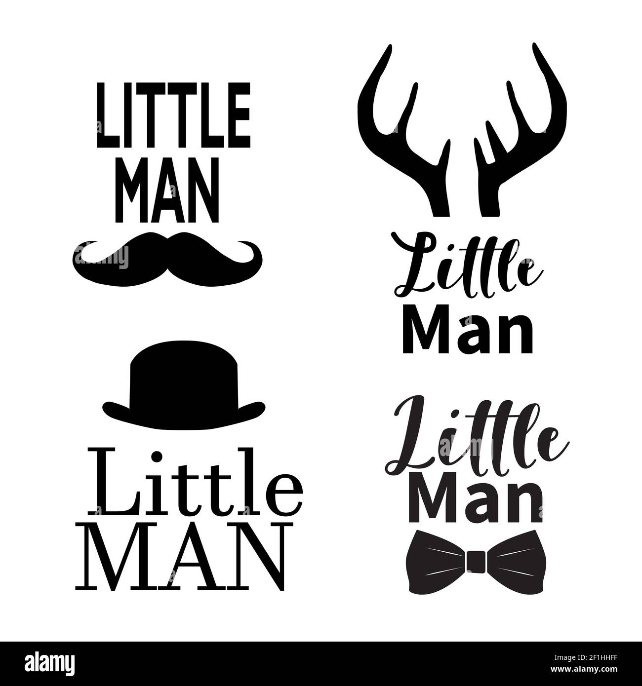 little man on white background. flat style. little man lettering ...