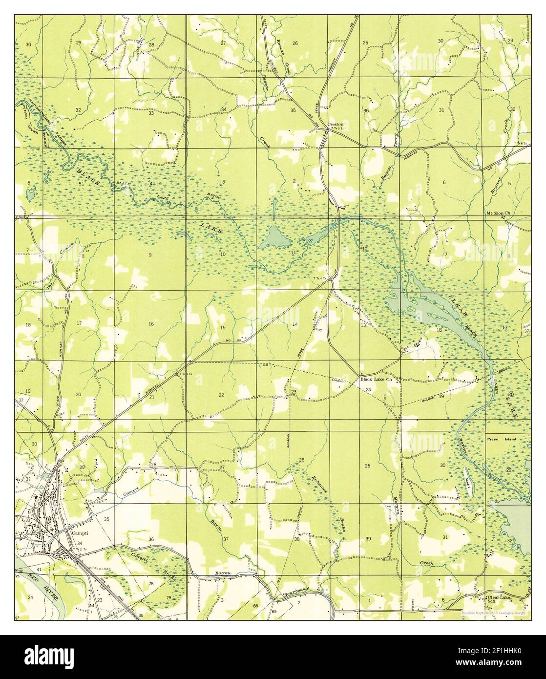 Map of campti hi-res stock photography and images - Alamy