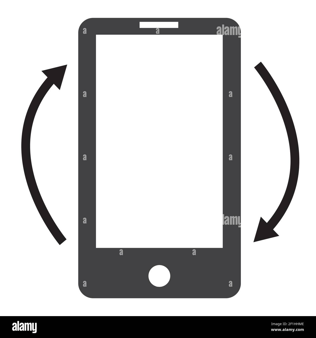 phone rotate icon on white background. flat style. black phone rotate ...