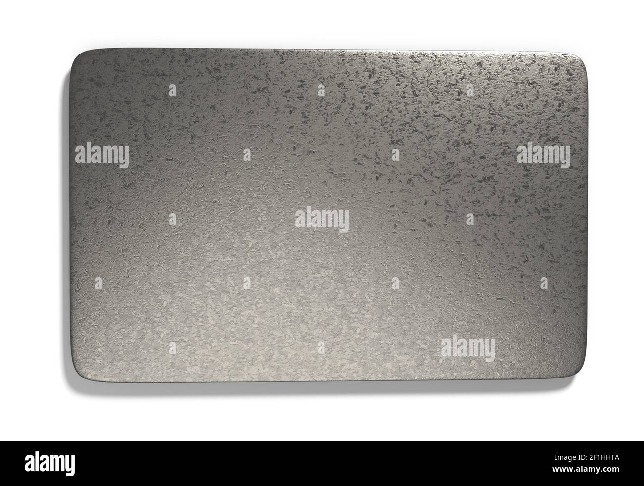 Empty metal sign plate isolated on white, 3d illustration Stock Photo ...