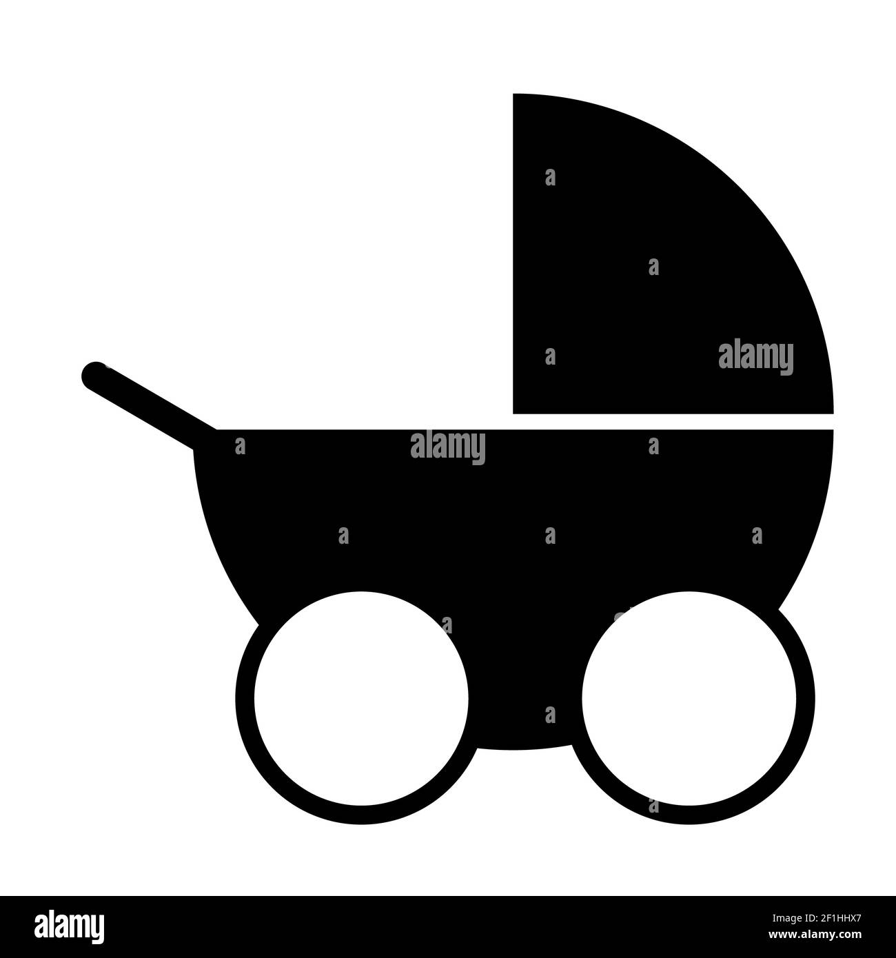 stroller icon on white background. Stroller sign. carriage symbol. flat ...