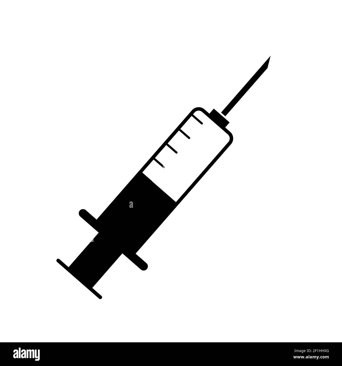 syringe injection icon on white background. flat style. vaccine symbol ...