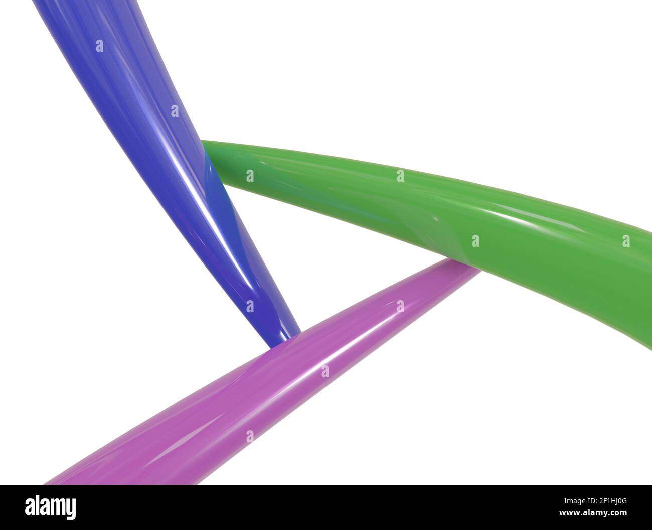 3d abstract tooth pipes connection intersection. 3d illustration Stock ...