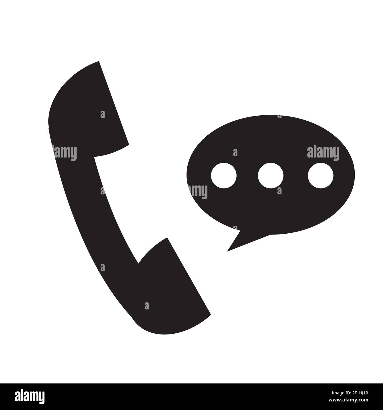 telephone receiver icon on white background. phone receiver sign ...