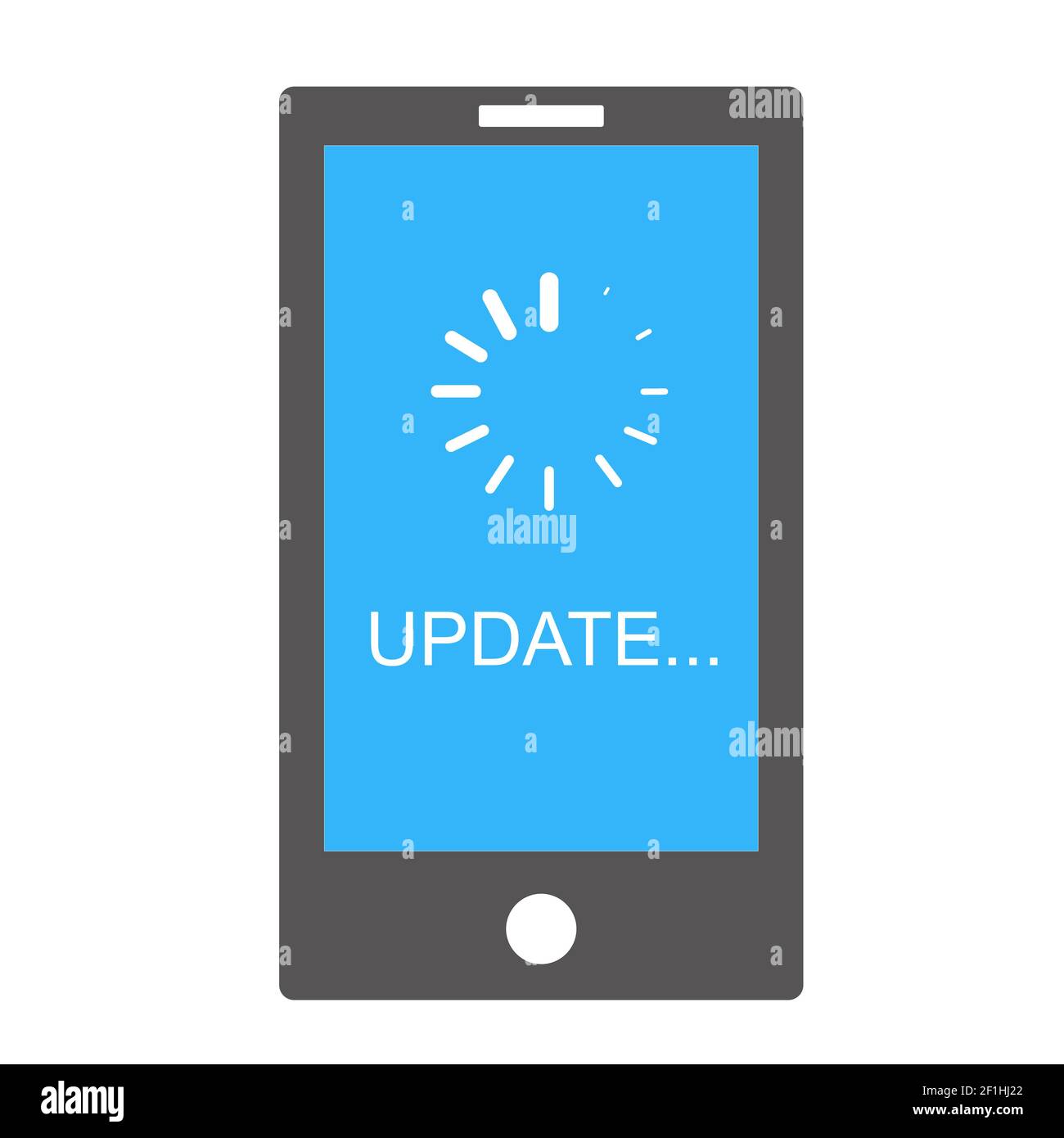 update system software icon on white background. flat style. upgrade concept. loading process in ...