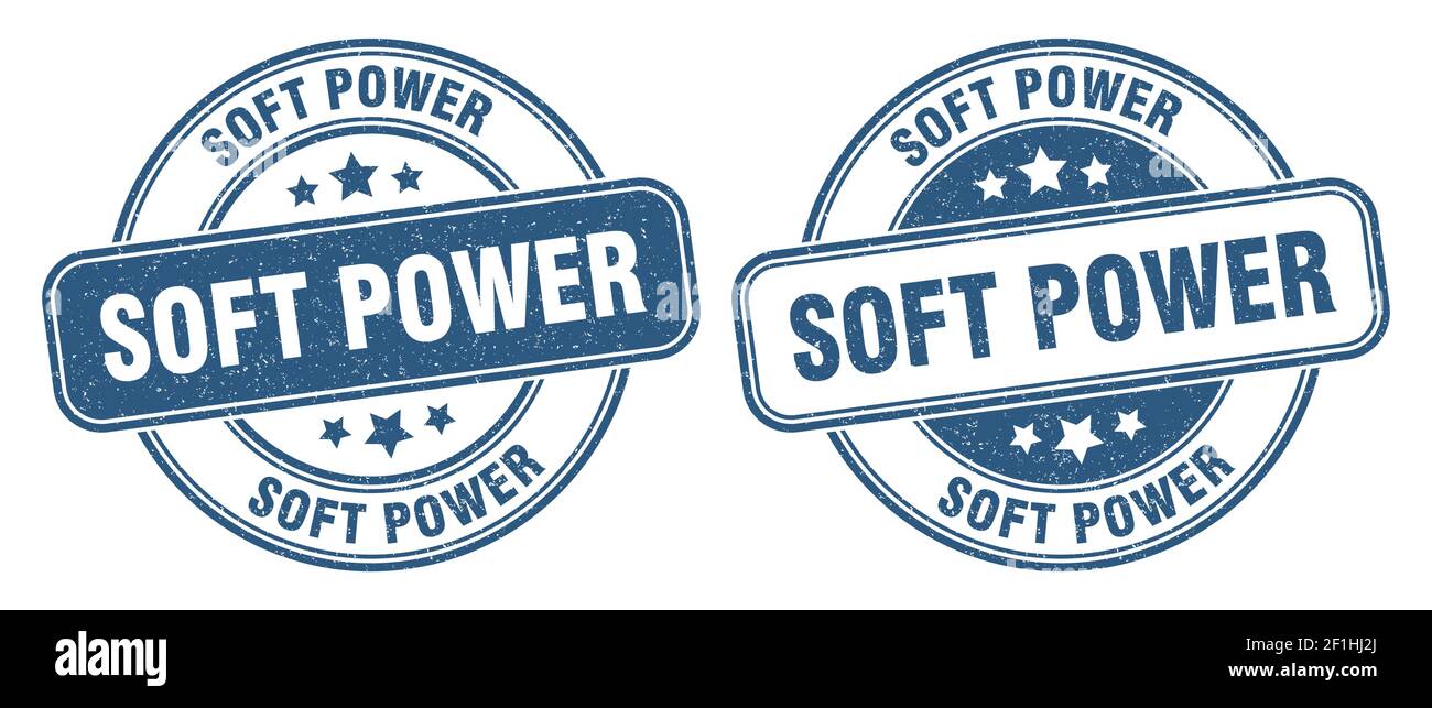 soft power stamp. soft power sign. round grunge label Stock Vector ...