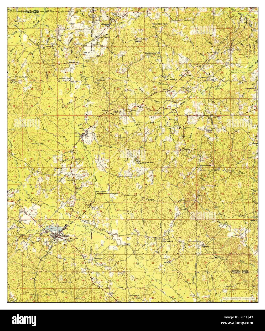 Chatham louisiana map hi-res stock photography and images - Alamy