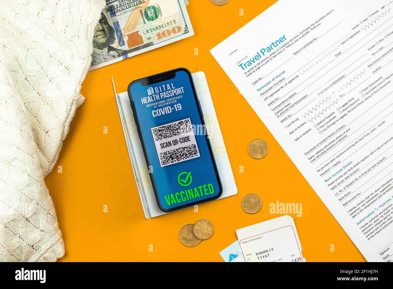 Concept of traveler's set-up for travel during COVID-19 pandemic ...