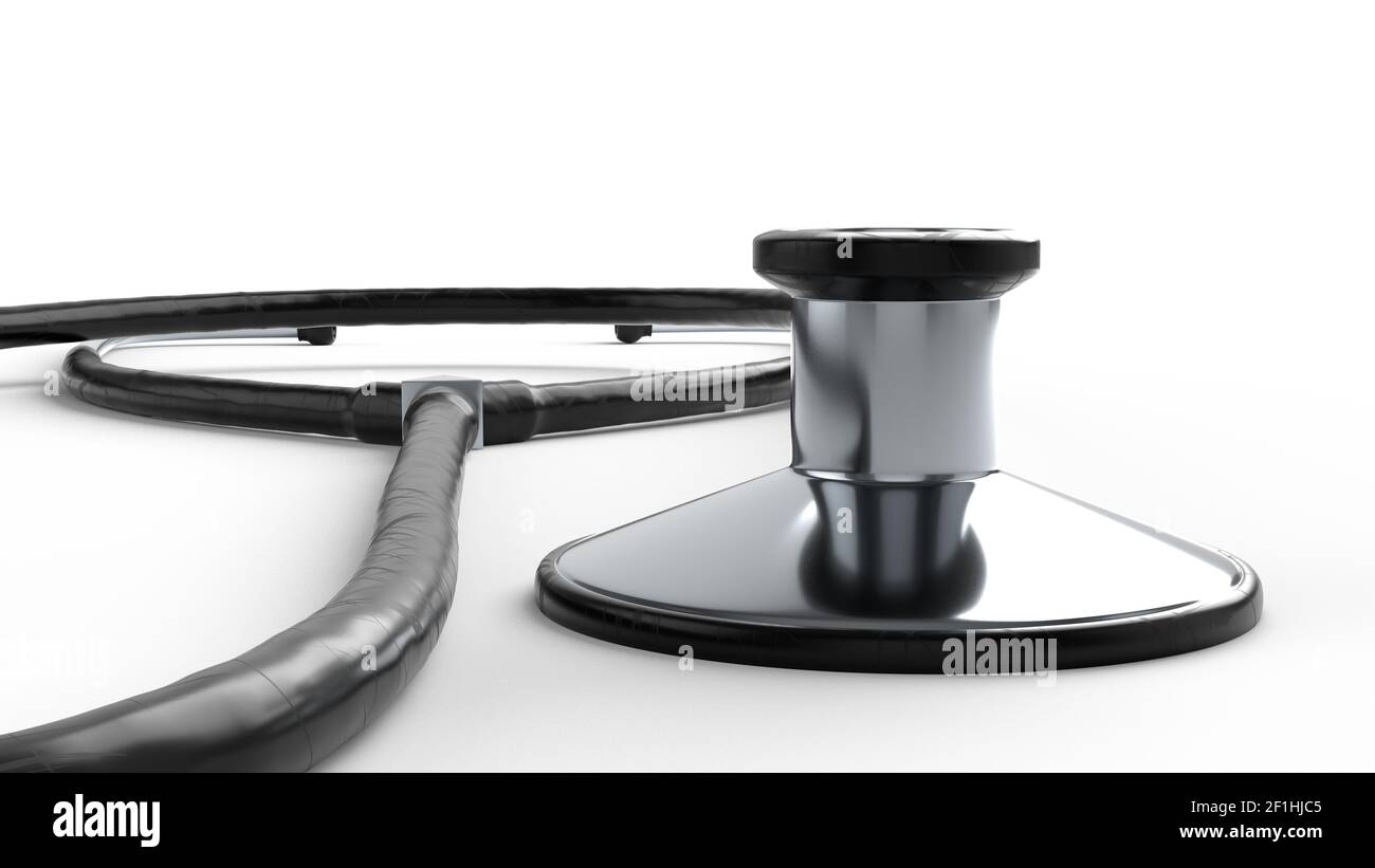 Stethoscope. Medical instrument used in medical diagnostics. 3d ...