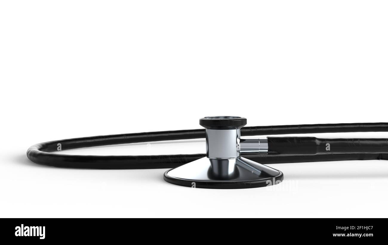 Stethoscope. Medical instrument used in medical diagnostics. 3d ...