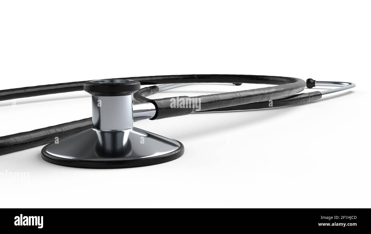 Stethoscope. Medical instrument used in medical diagnostics. 3d ...