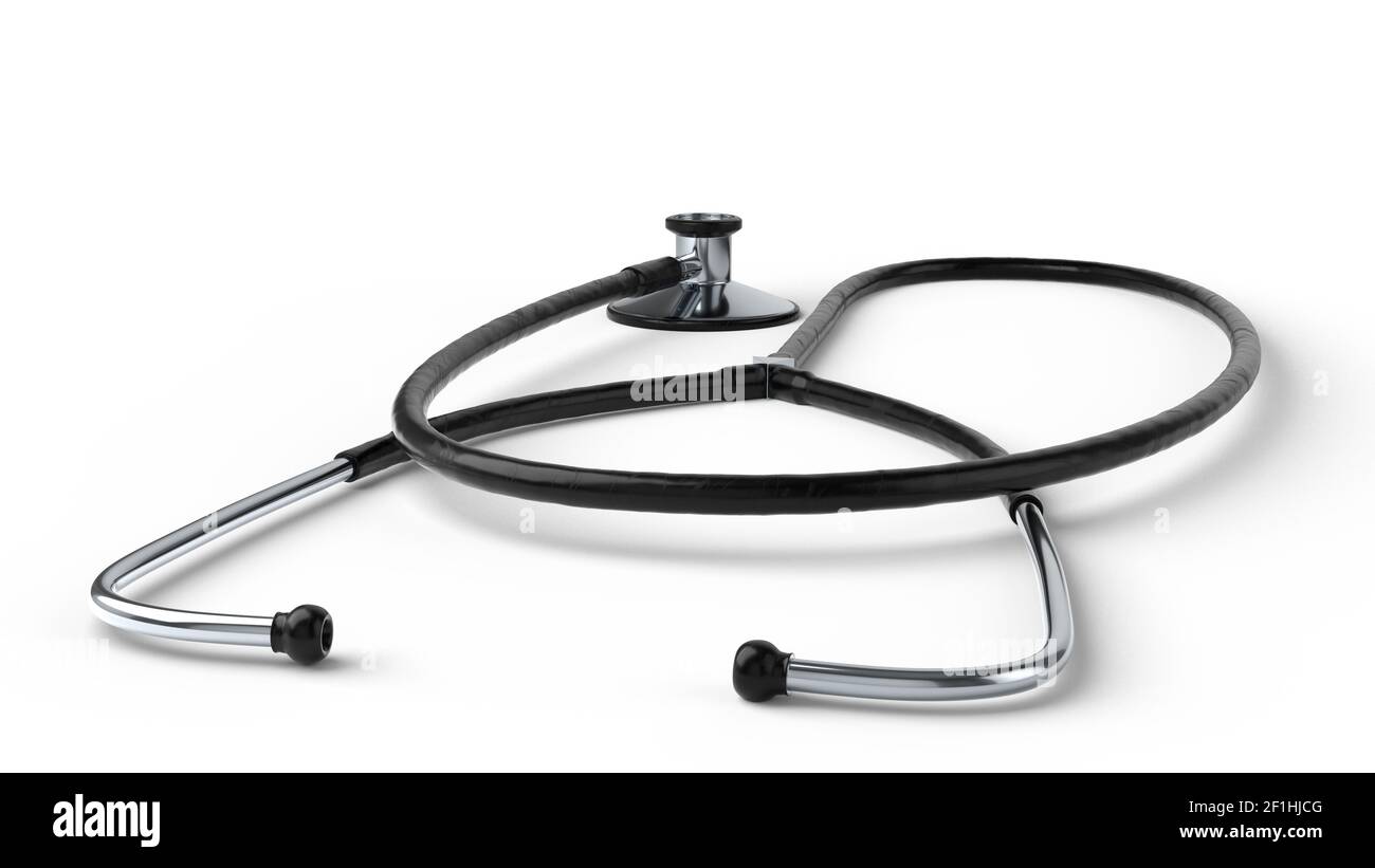 Stethoscope. Medical instrument used in medical diagnostics. 3d ...