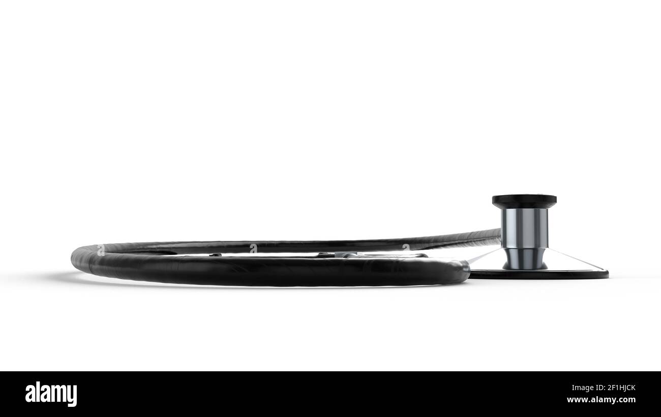 Stethoscope. Medical instrument used in medical diagnostics. 3d ...