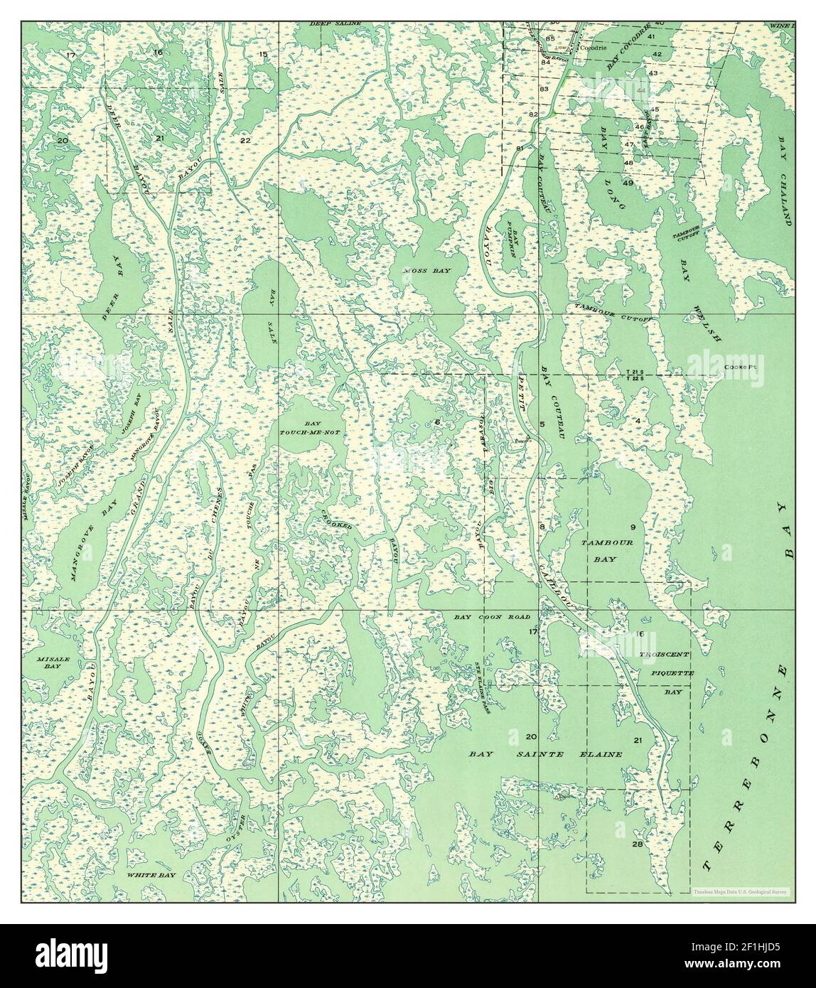 Cocodrie, Louisiana, map 1935, 1:31680, United States of America by ...