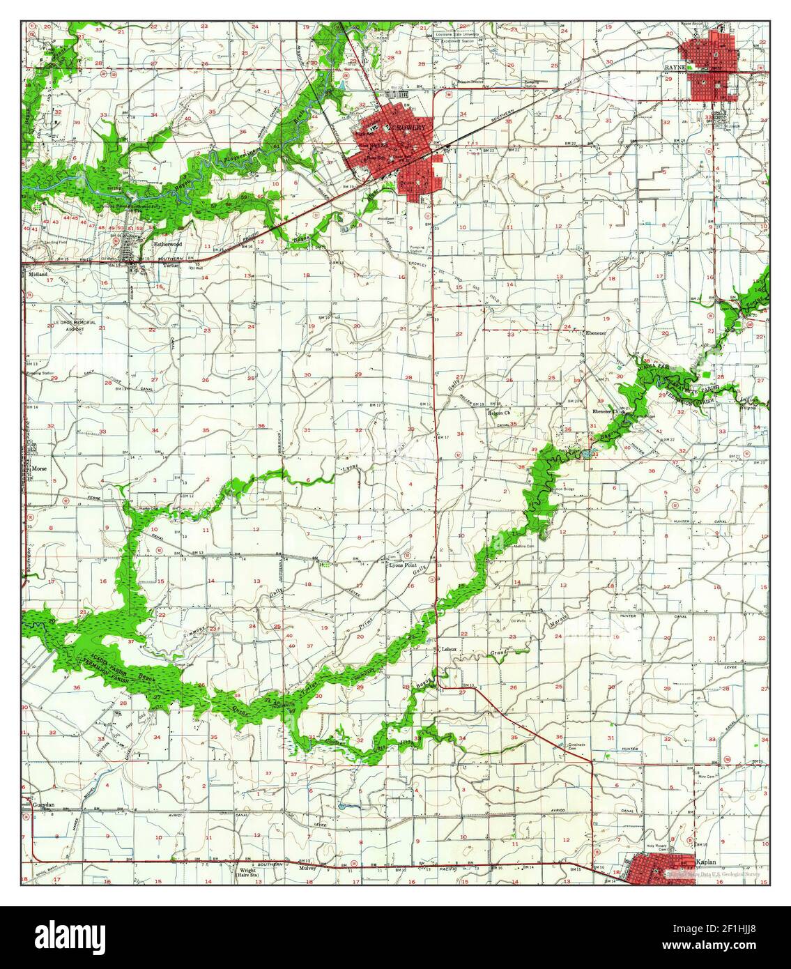 Crowley county map hi-res stock photography and images - Alamy