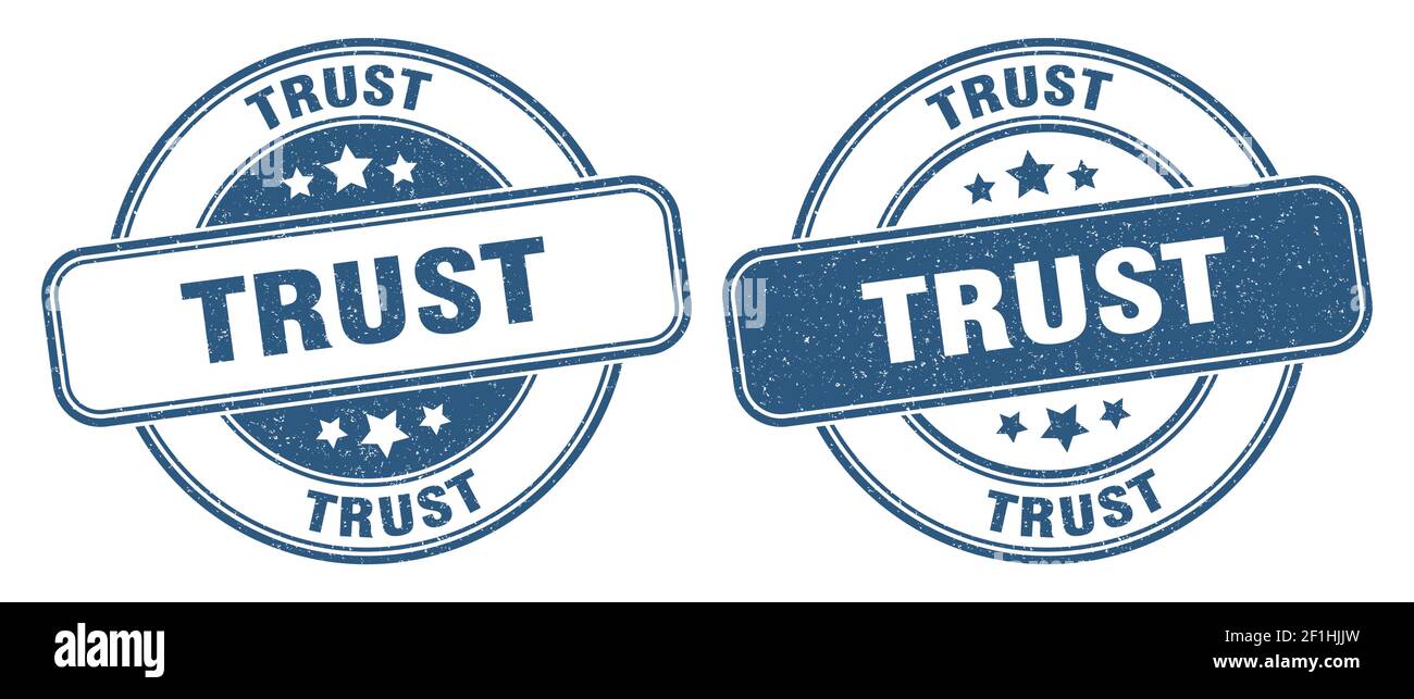 trust stamp. trust sign. round grunge label Stock Vector Image & Art ...