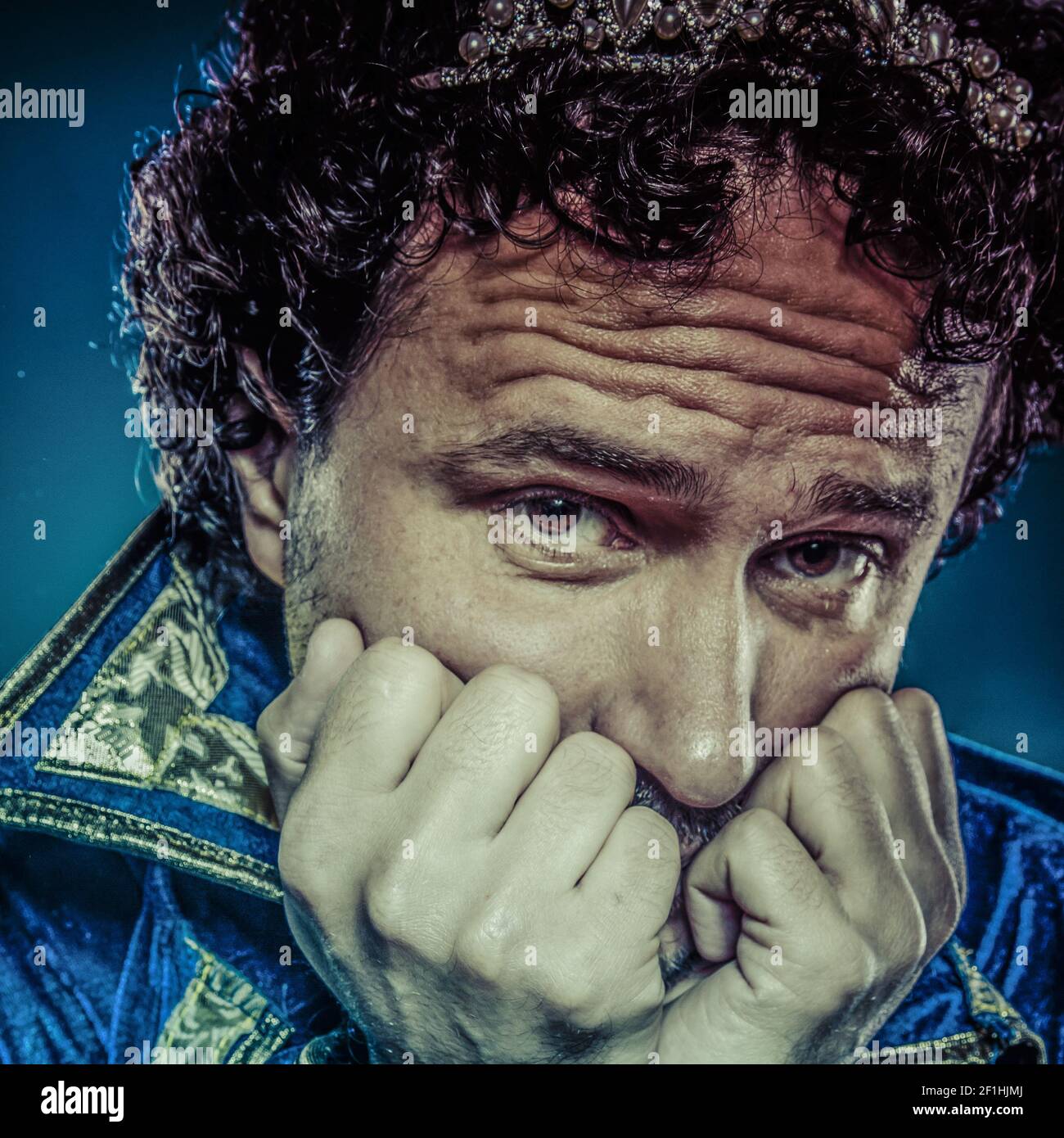 Blue prince, nobility concept, funny fantasy picture Stock Photo - Alamy