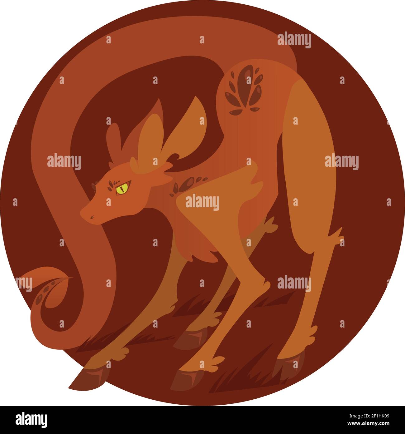 Deer Dragon - Deeragon - Fantasy Design Stock Vector Image & Art - Alamy