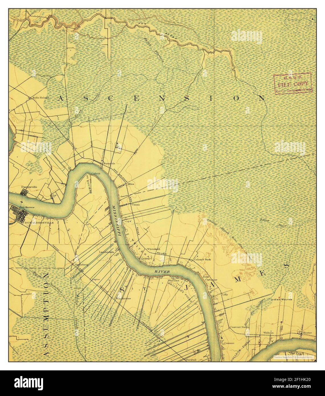 Map of donaldsonville hi-res stock photography and images - Alamy