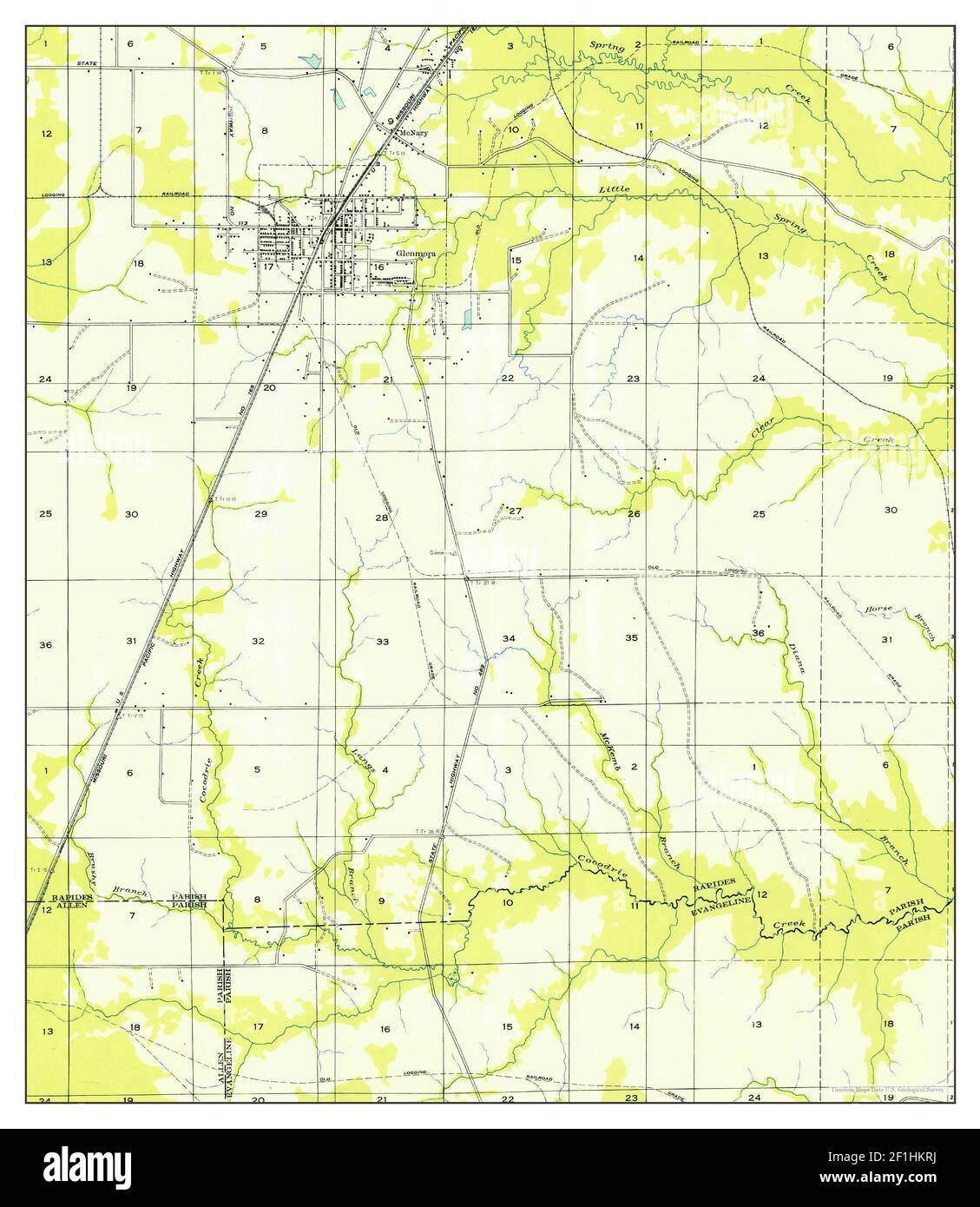 Map of glenmora hi-res stock photography and images - Alamy