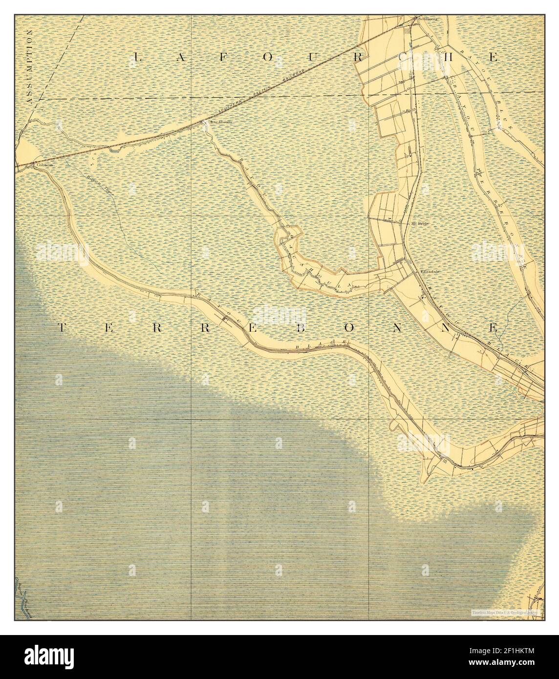 Gibson, Louisiana, map 1897, 1:62500, United States of America by ...
