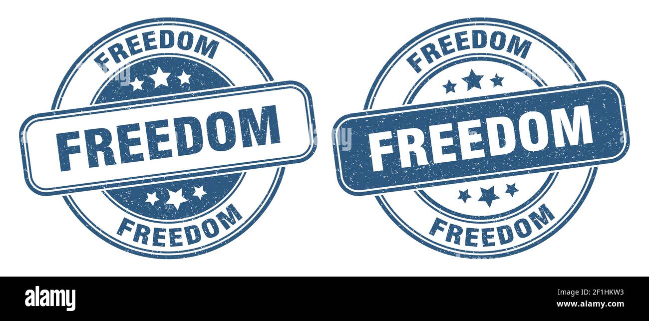 freedom stamp. freedom sign. round grunge label Stock Vector Image ...