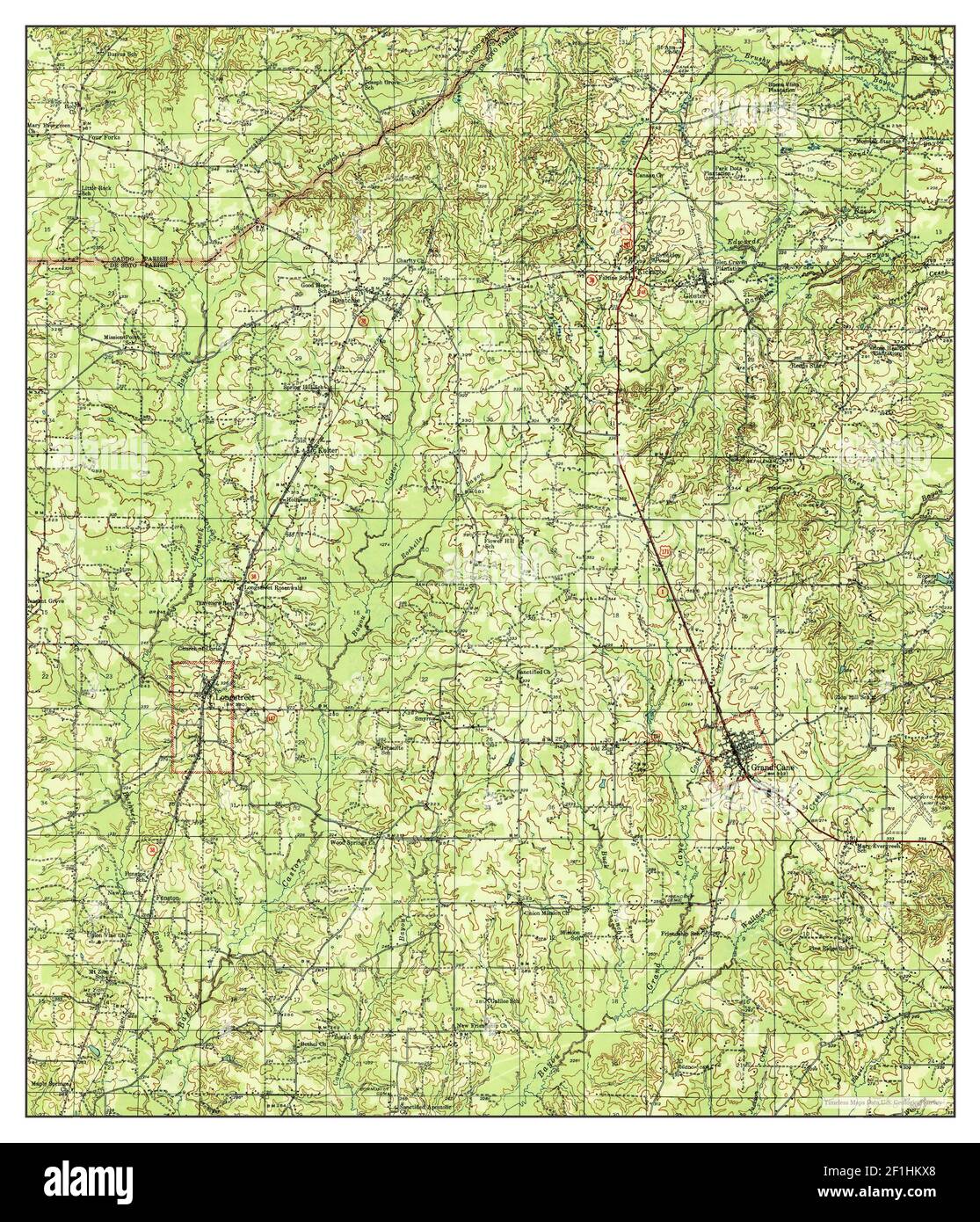 Grand Cane, Louisiana, map 1945, 1:62500, United States of America by ...