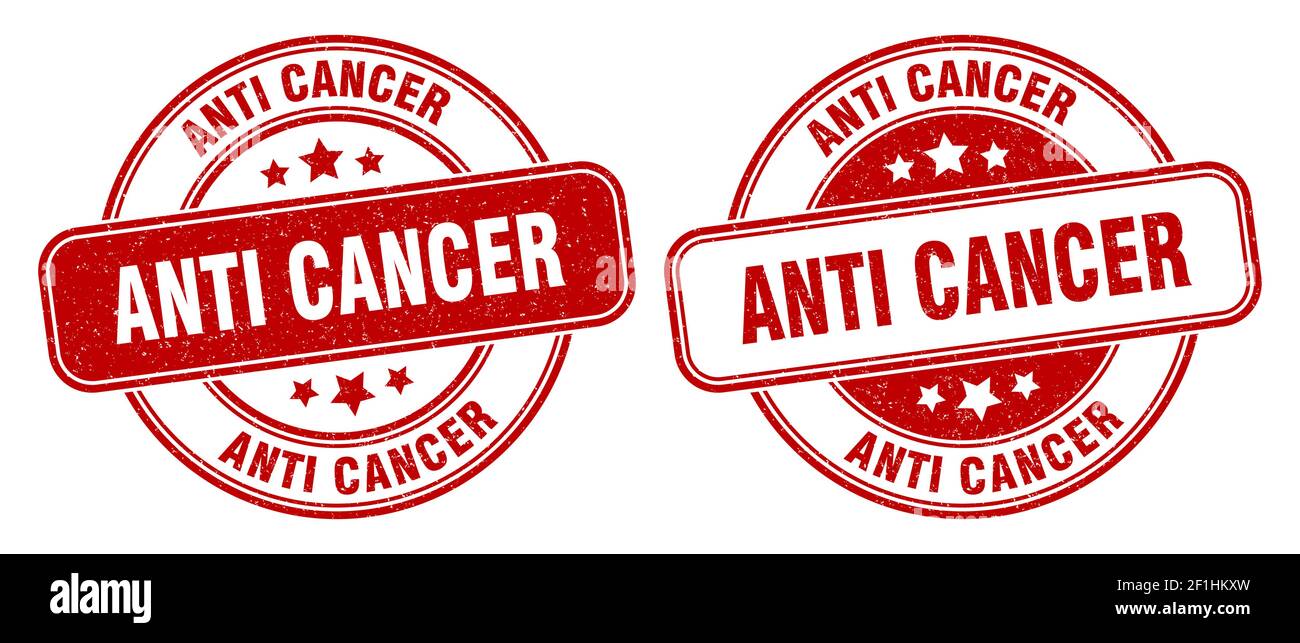 anti cancer stamp. anti cancer sign. round grunge label Stock Vector ...