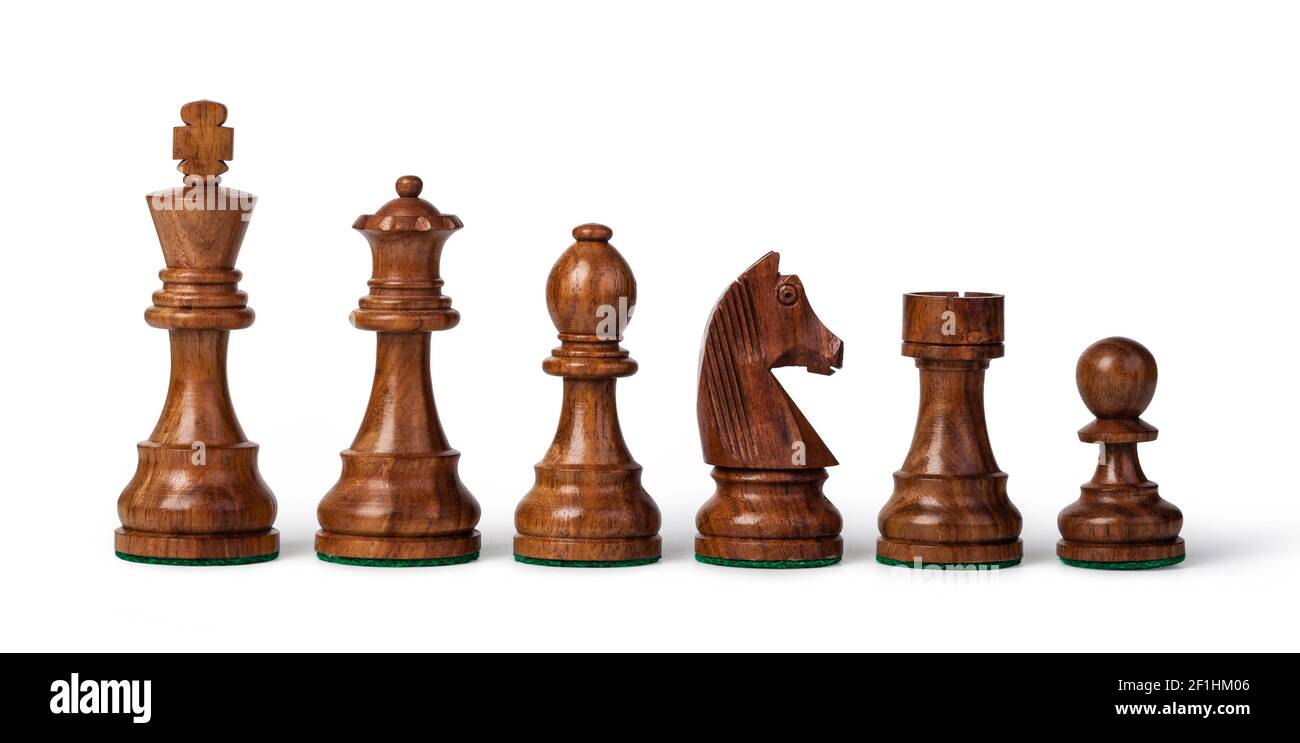Wooden chess pieces Stock Photo - Alamy